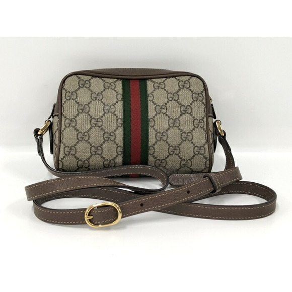 Gucci | Bags | Gucci Supreme Brown Leather Shoulder Line Gg Ophidia Bag ...